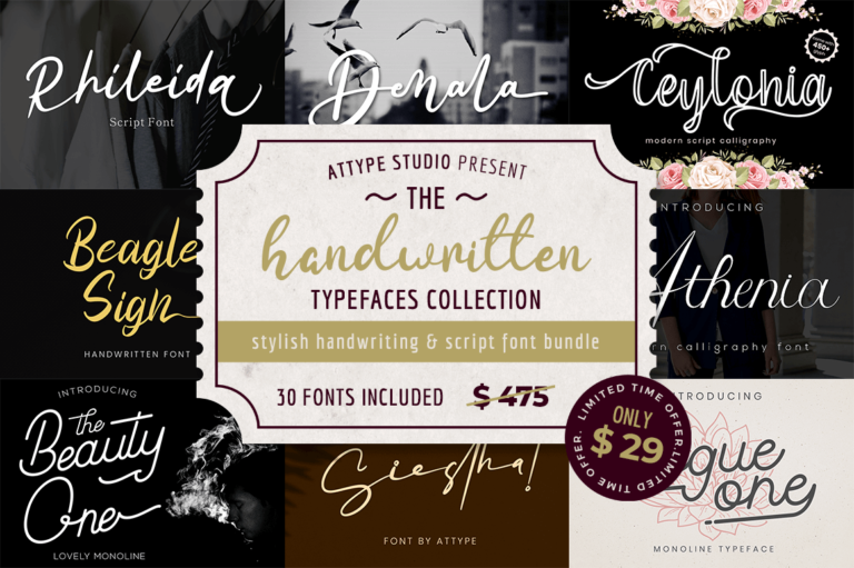 Handwritten Font Bundle - Attype Studio
