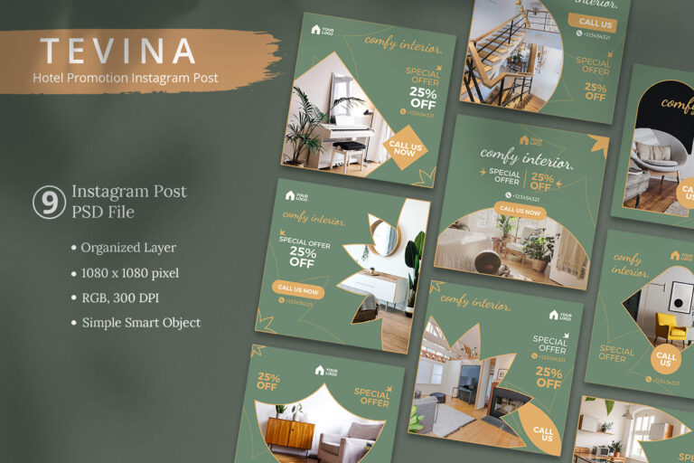 Tevina - Hotel Promotion Instagram Post - Attype Studio