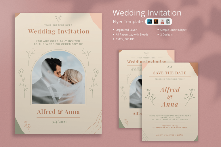 Wedding Invitation Flyer - Attype Studio