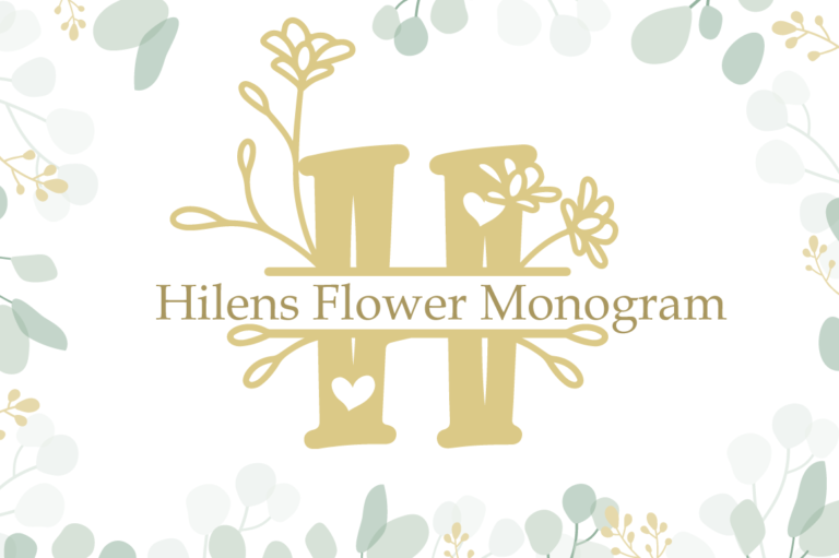 Hilens Flower Monogram - Attype Studio