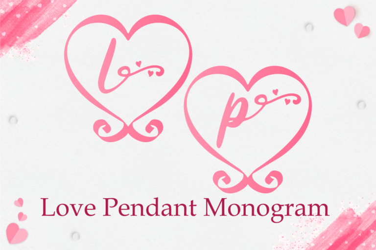 Love Pendant Monogram by Attype Studio
