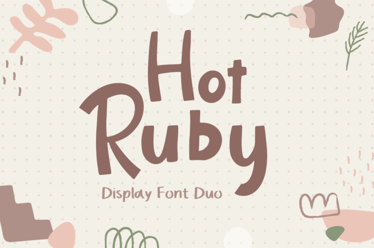 Hot Ruby - Handwritten Font Duo - Attype Studio
