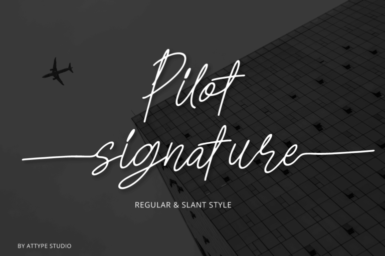 Pilot Signature Font - Attype Studio
