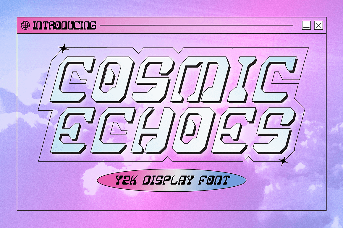 Cosmic Echoes - Y2K Font - Attype Studio