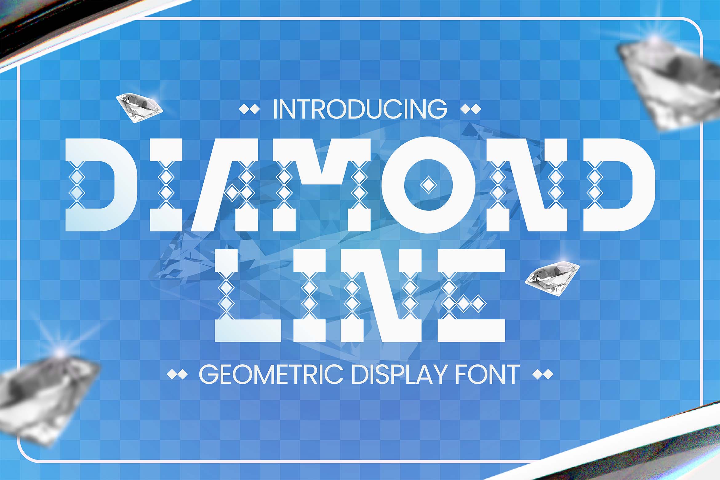 Diamond Line - Geometric Display Font - Attype Studio