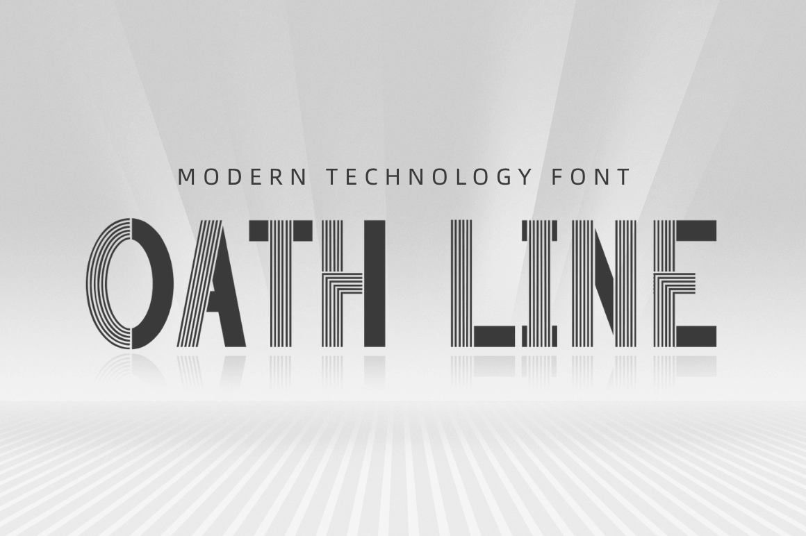 Modern Technology Font - Oath Line - Attype Studio