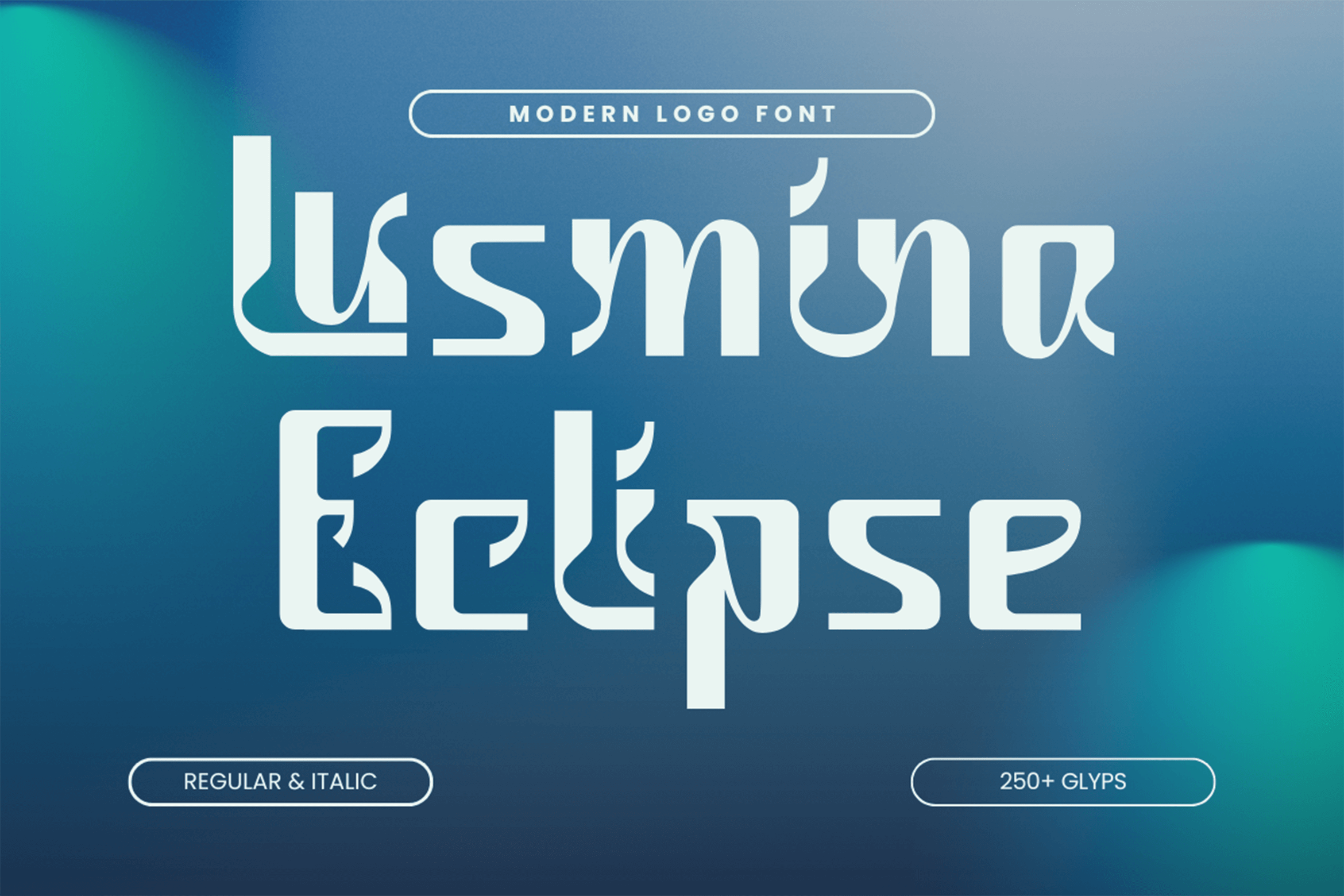 Modern Logo Font – Lusmina Eclipse Futuristic Typeface